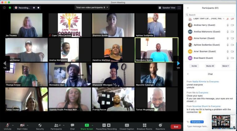 Cape Town Carnival hosts its first Cultural Creative Workshop online - Cape Town Carnival